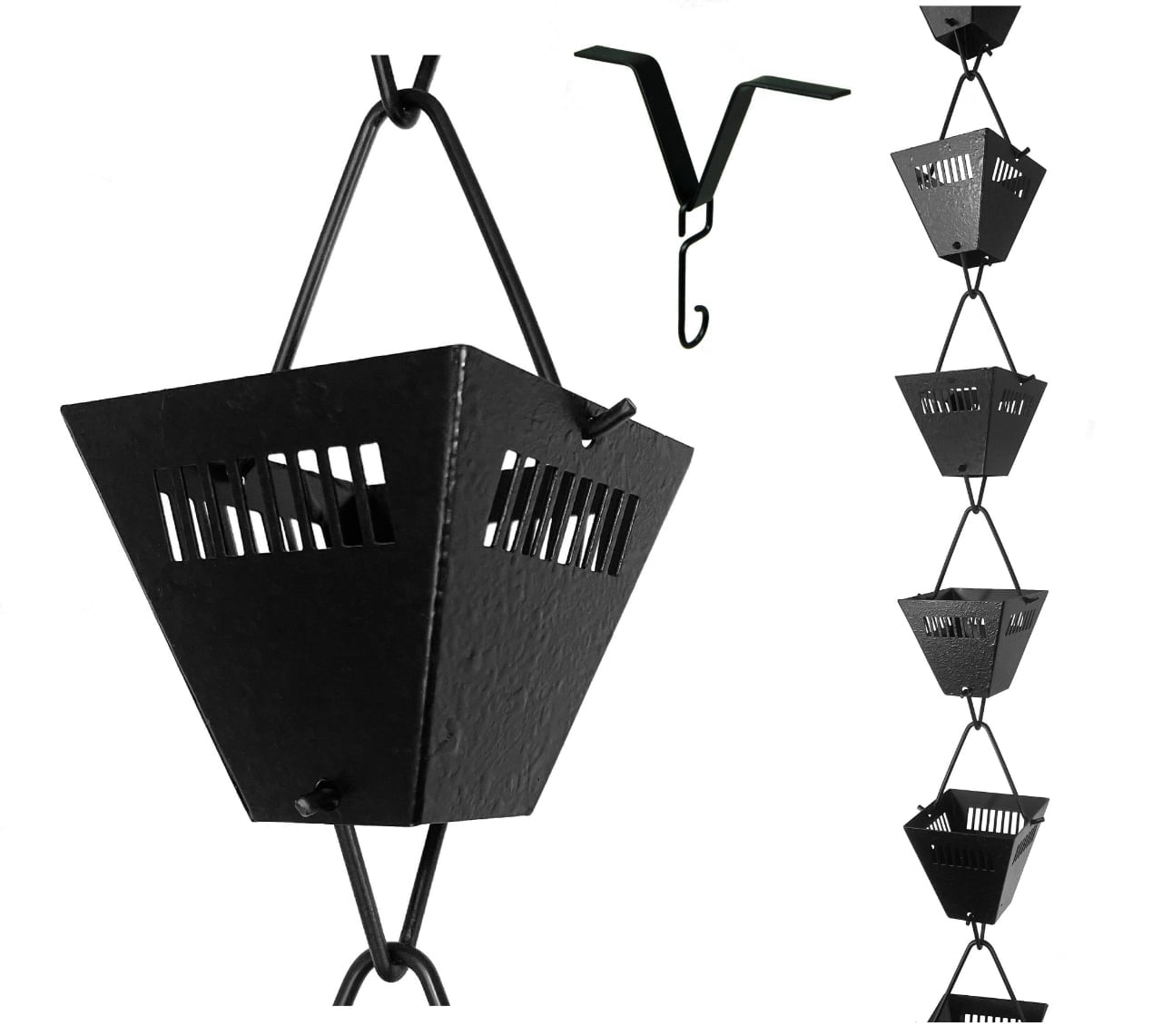 U-nitt Rain Chains, Roof Gutter Downspout Channel, Rainwater Catcher ...