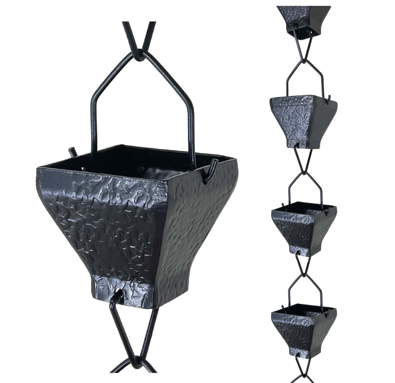 U-nitt Rain Chains, Roof Gutter Downspout Channel, Rainwater Catcher ...