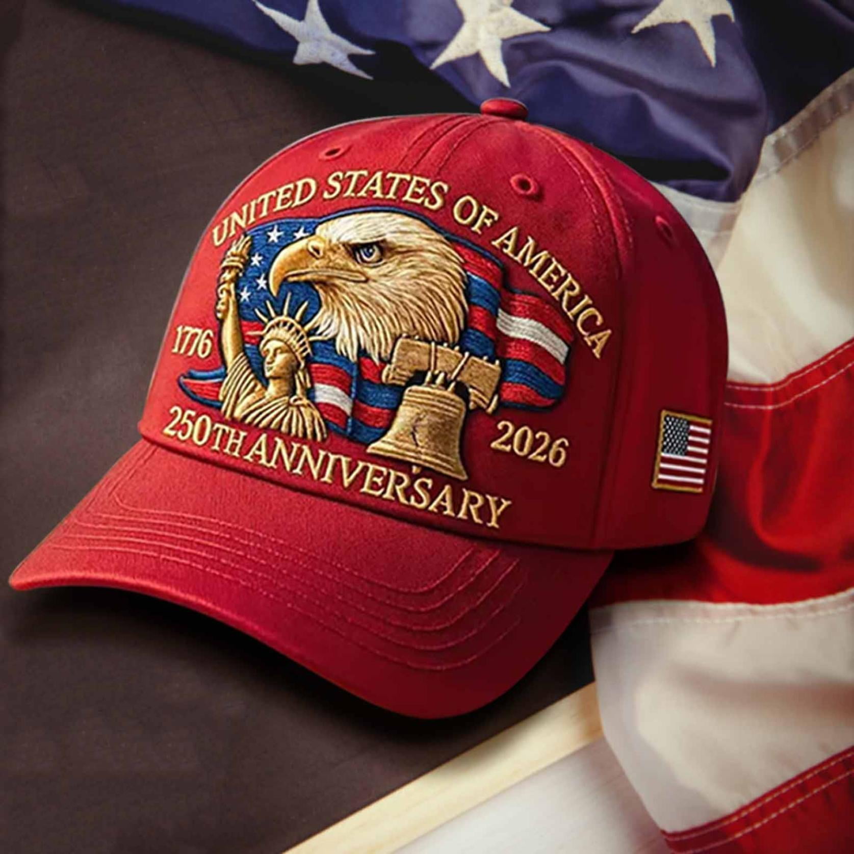 U.s. 250th Anniversary Patriotic Baseball Cap Adjustable Fit ...