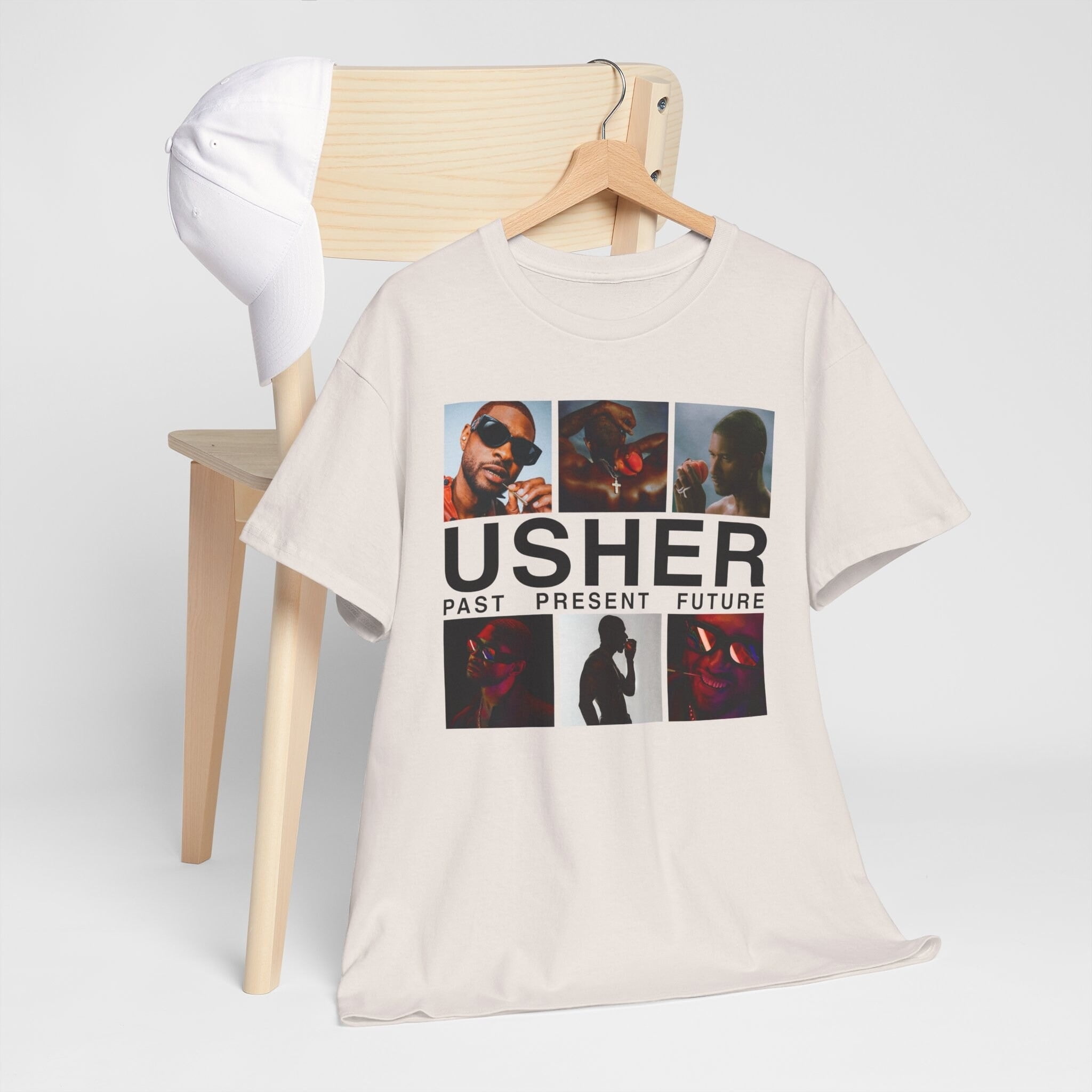 U.sh.er world tour t-shirt print U.sh.er past present future world Tour ...