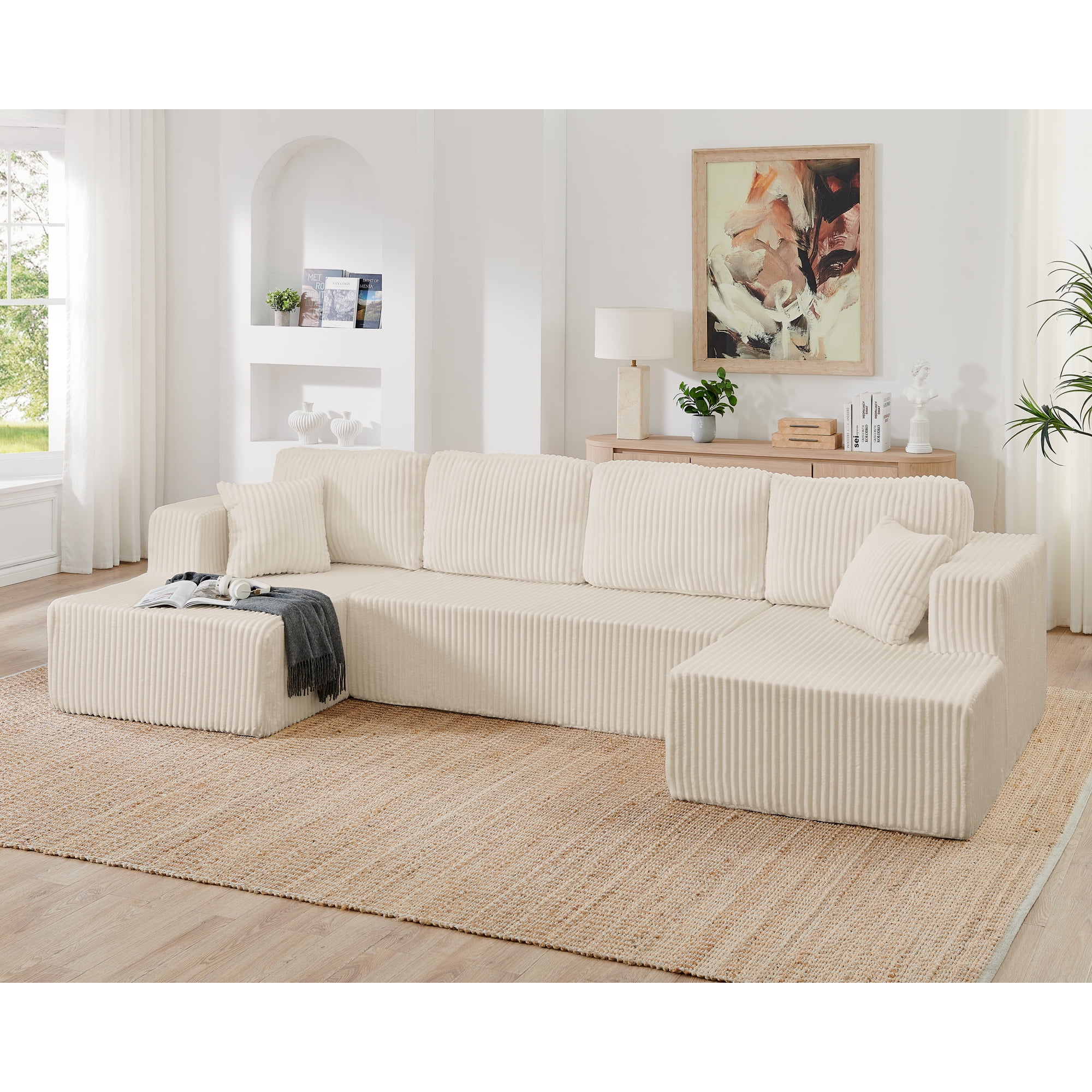 U shape Modular Sectional Sofa, Compressed Sectional Sofa Modern ...