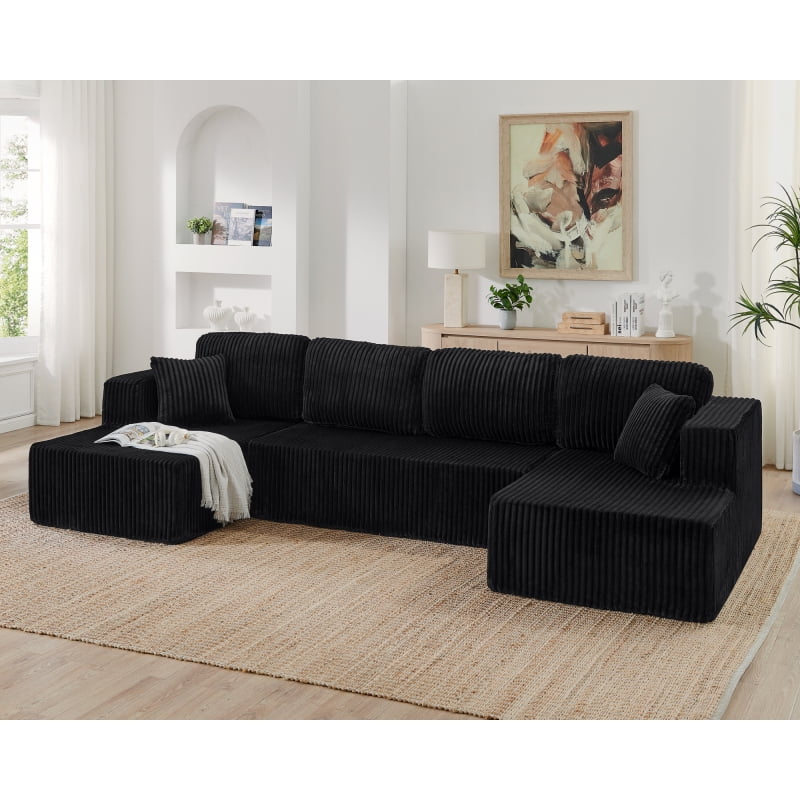U shape Modular Sectional Sofa, Compressed Sectional Sofa Modern ...