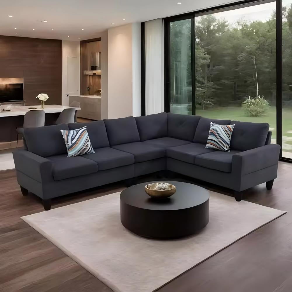 "U-shaped 6-seat modular sofa" segmented living room furniture set ...