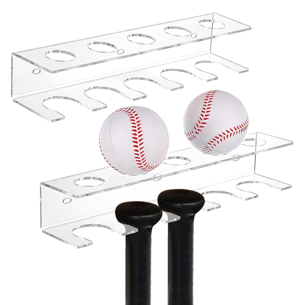 U-shaped Acrylic Baseball Holder with Screw & Plastic Anchor Plug Clear ...