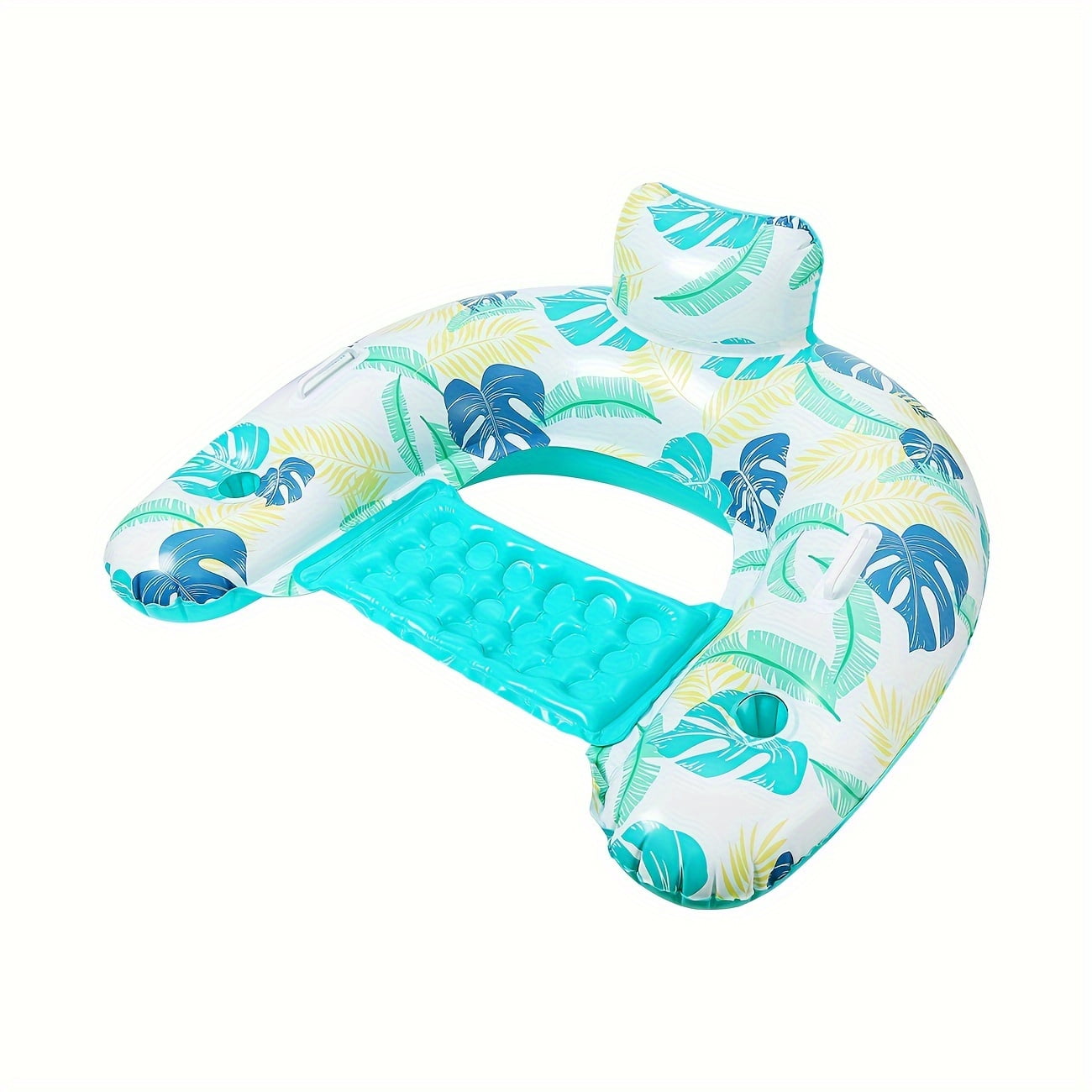U-shaped Handle With Cup Holder, Water Lounge Bed, PVC Material Printed ...