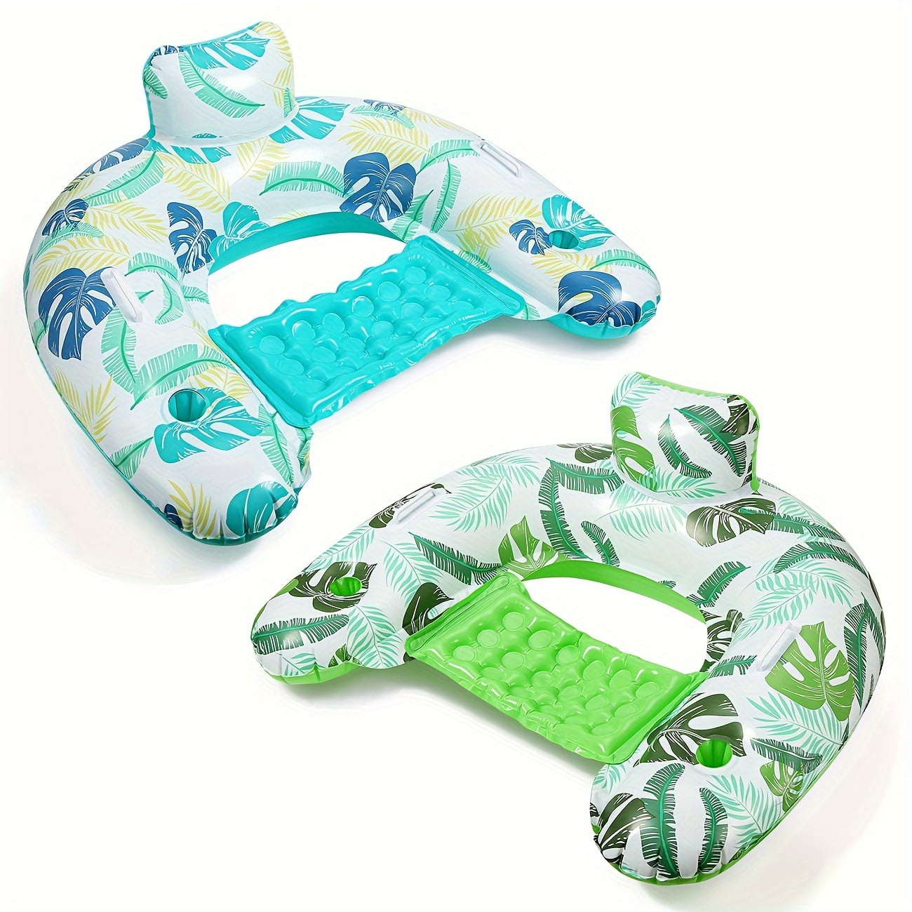 U-shaped Handle With Cup Holder, Water Lounge Bed, PVC Material Printed ...