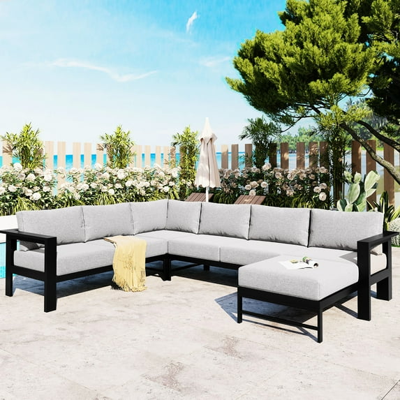 U-shaped Multi-person Outdoor Seating | Thick Backrests for Support ...