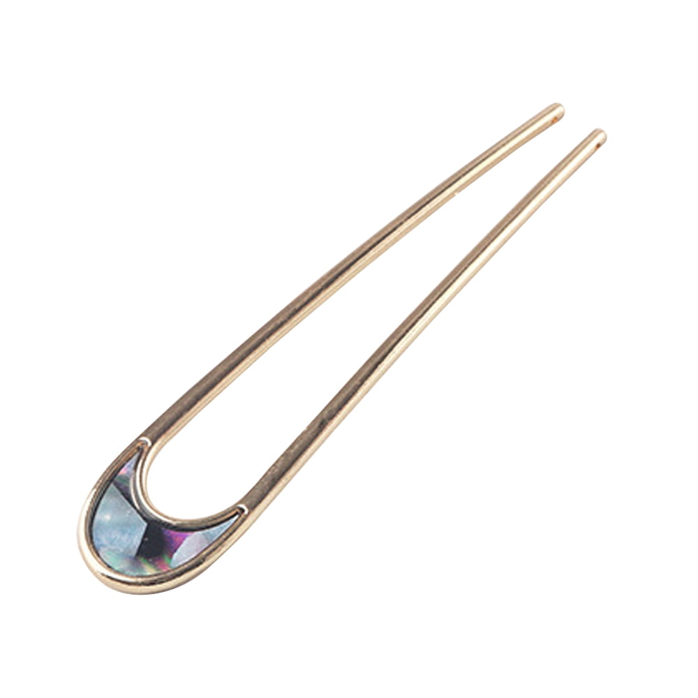 U-shaped hairpin Stick Retro metal hairpin fork Elegant U-shaped ...