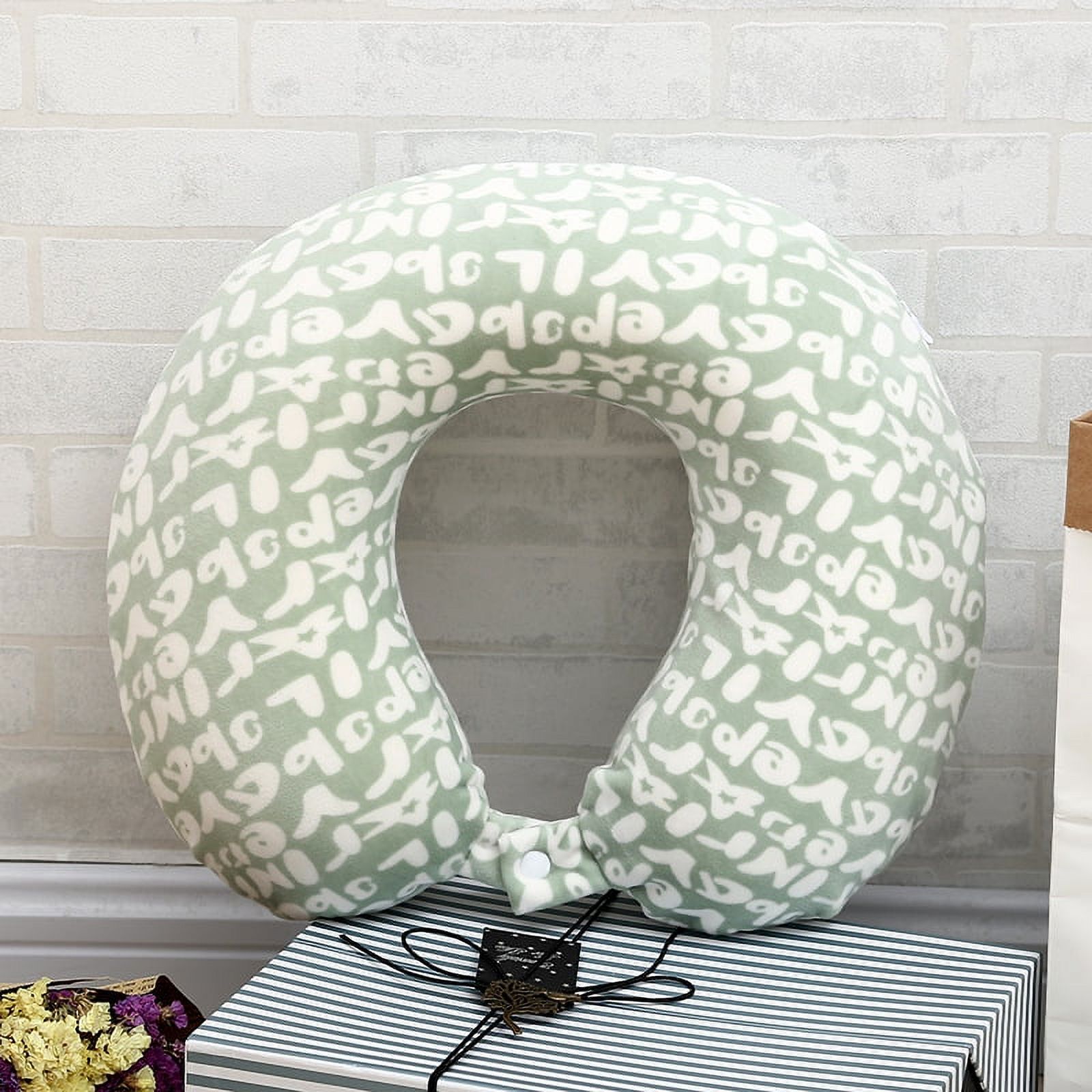 U-shaped pillow memory cotton slow rebound u-shaped pillow cute letter ...