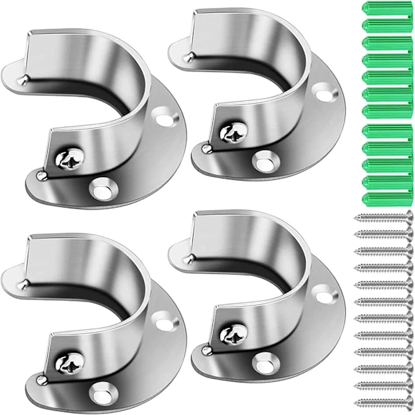 U-shaped post bracket set, 304 stainless steel U-post base clamps ...