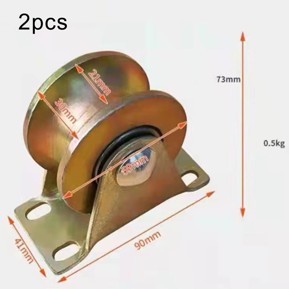 U-shaped track pulley wire rope angle iron pulley galvanized color ...