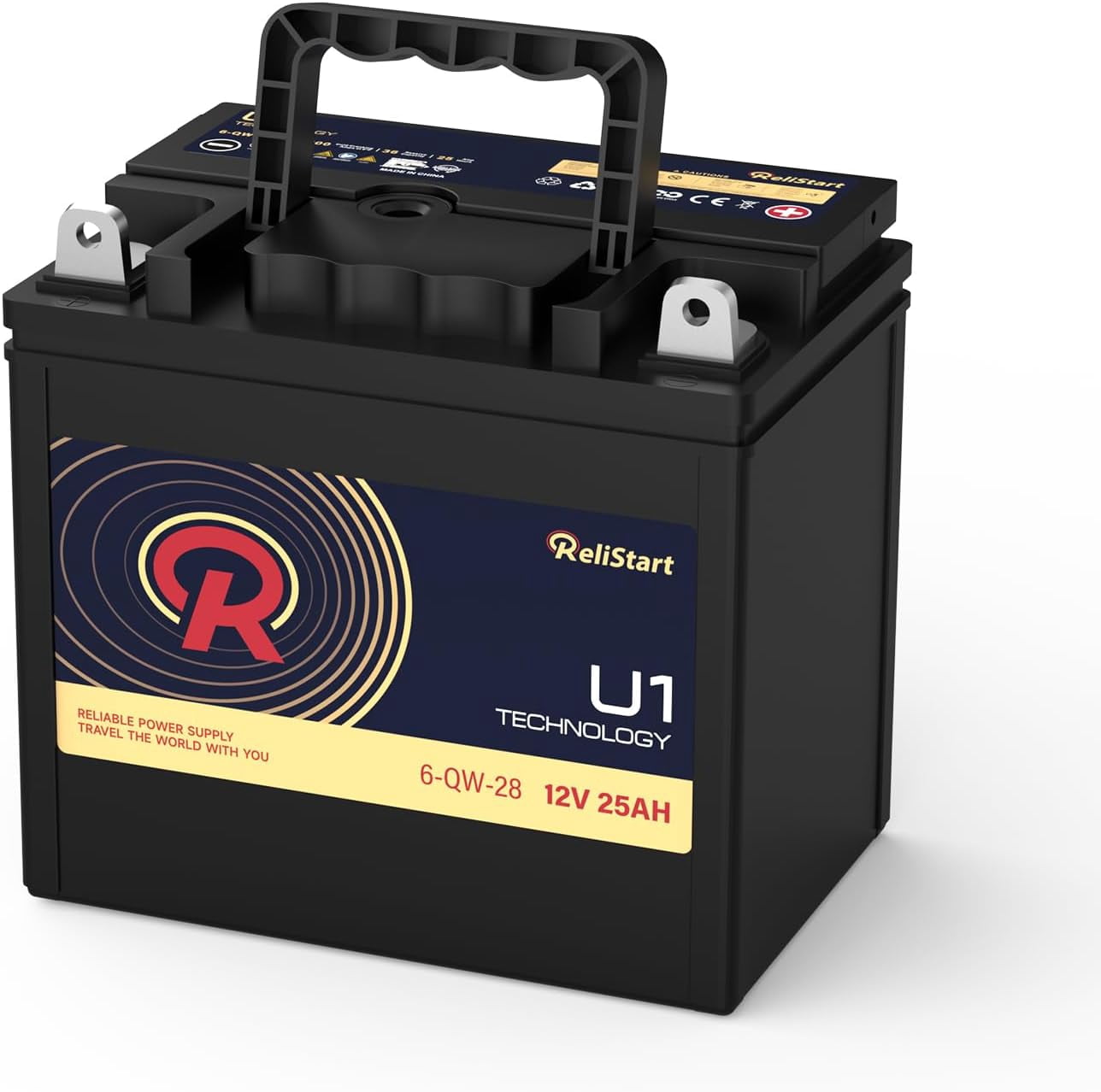 U1 Lawn Mower Battery, 12V 300CCA Maintenance-Free AGM SLA Starting ...