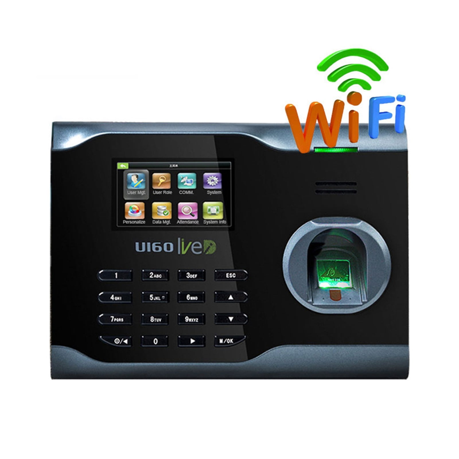 U160 Biometric Fingerprint Time Attendance Optional 125KHZ RFID Card ...