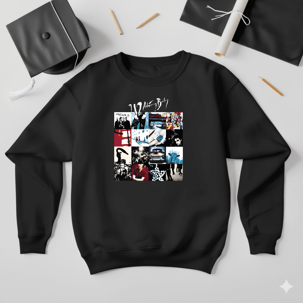 U2 Achtung Baby Irish Rock Band Signature Album Music Fan Sweatshirt ...
