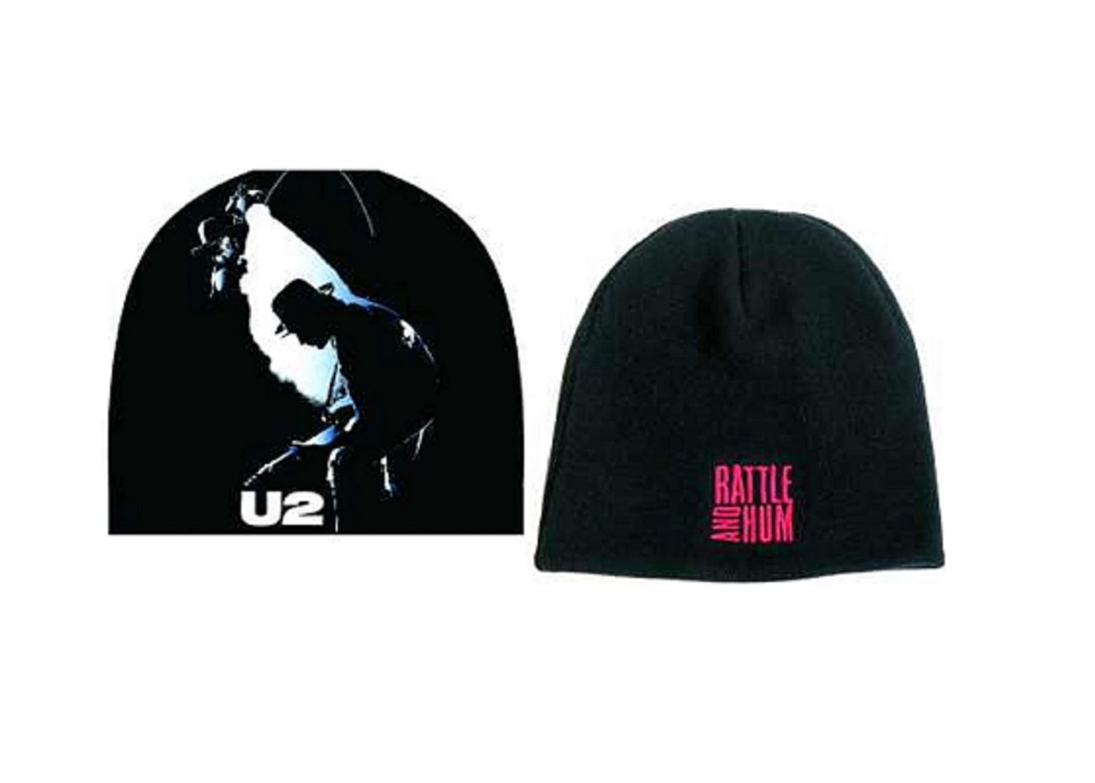 U2 Beanie Hat Cap Rattle and Hum logo new Official black - Walmart.com