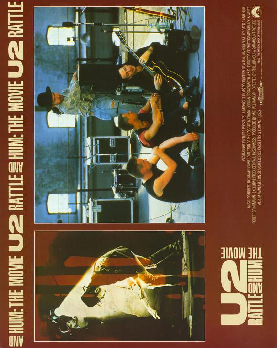 U2 Rattle & Hum - movie POSTER (Style F) (11" x 14") (1988) - Walmart.com