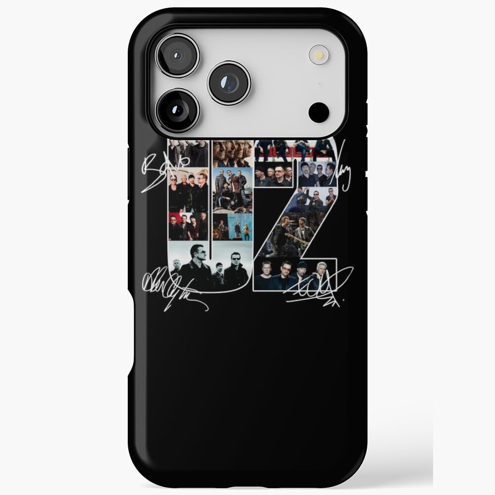 U2 Rock Band Signatures Retro Typography Music Graphic Artwork iPhone ...