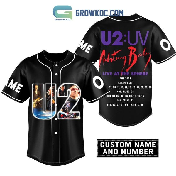 U2 UV Achtung Baby Live At The Sphere Fall 2023 Personalized Baseball ...