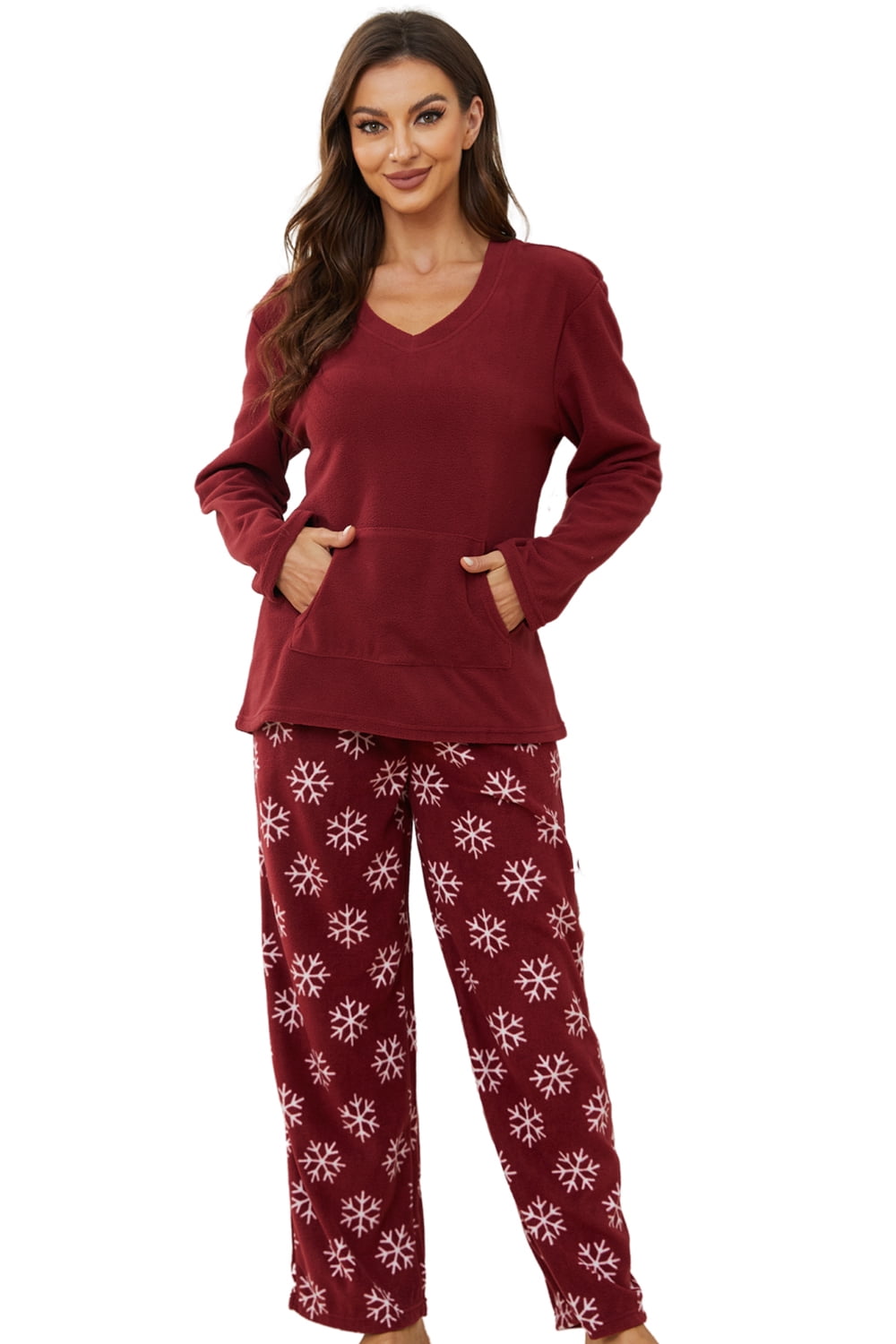 U2SKIIN Couple Pajama Sets, Plaid Matching Pajama Set for Men and Women ...