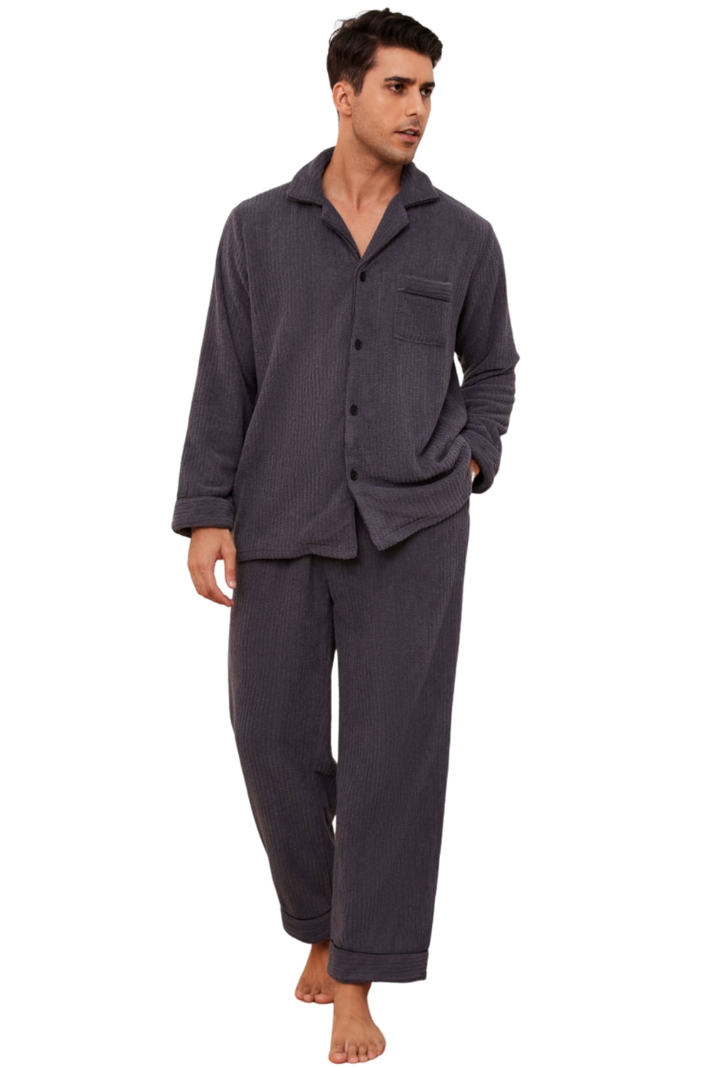Walmart Black Friday Deals 2025 U2SKIIN Mens Fleece Pajama Set, Soft ...