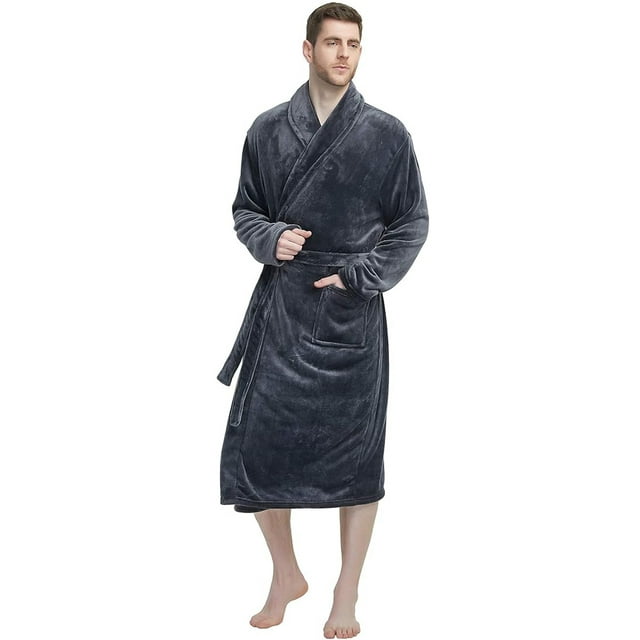 U2SKIIN Mens Fleece Robe, Soft Warm Long Plush Shawl Collar Fleece ... U2SKIIN Mens Fleece Robe, Soft Warm Long Plush Shawl Collar Fleece ...