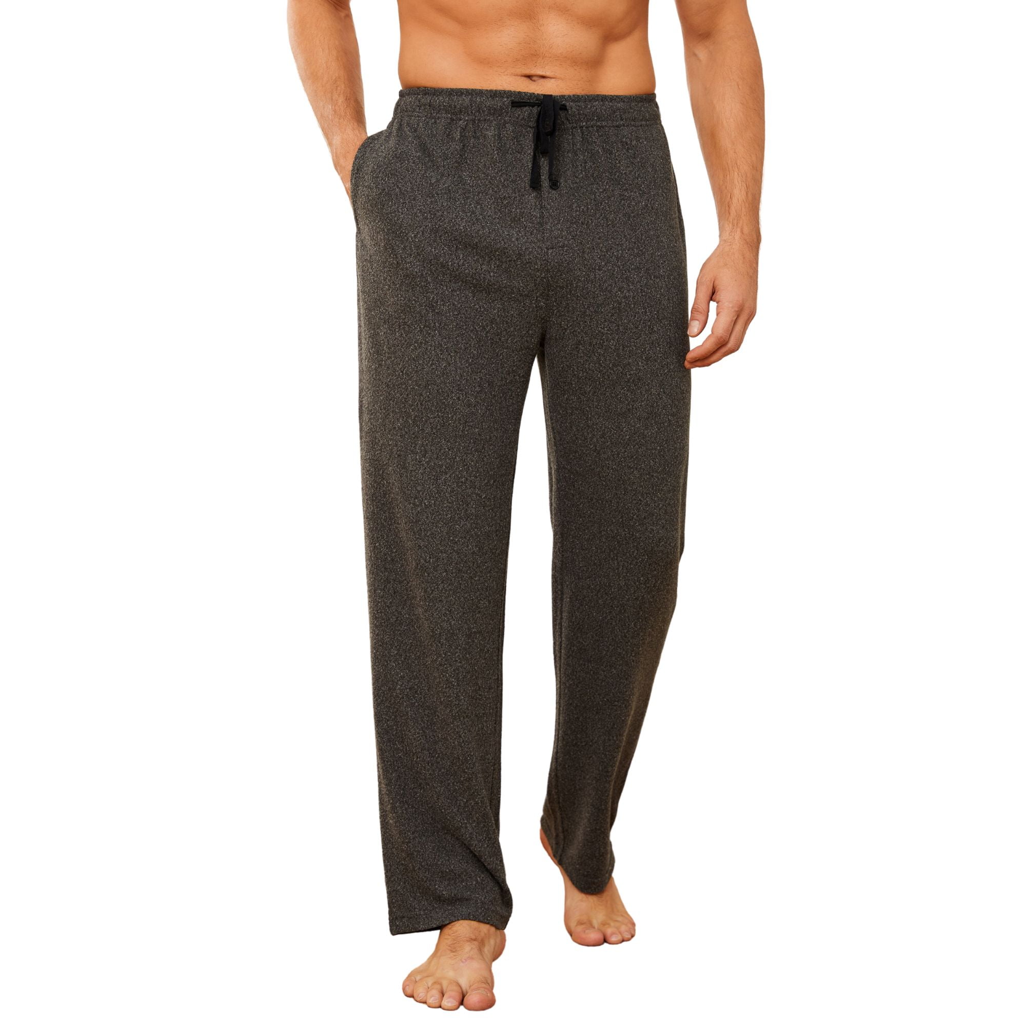 U2SKIIN Mens Pajama Pants, Ultra Soft Stretch Lightweight PJ Bottoms with Pockets,(Dark Grey Mel ...