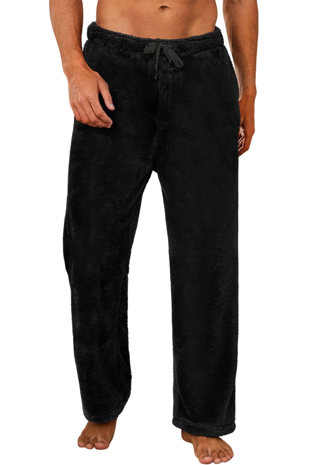 U2SKIIN Mens Plush Warm Pajama Pants, Fluffy Soft Fleece Sleep Pant with Pockets Lounge Pj ...