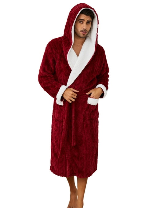 PAVILIA Mens Robe, Soft Robe for Men, Fleece Warm Long Bathrobe for ...