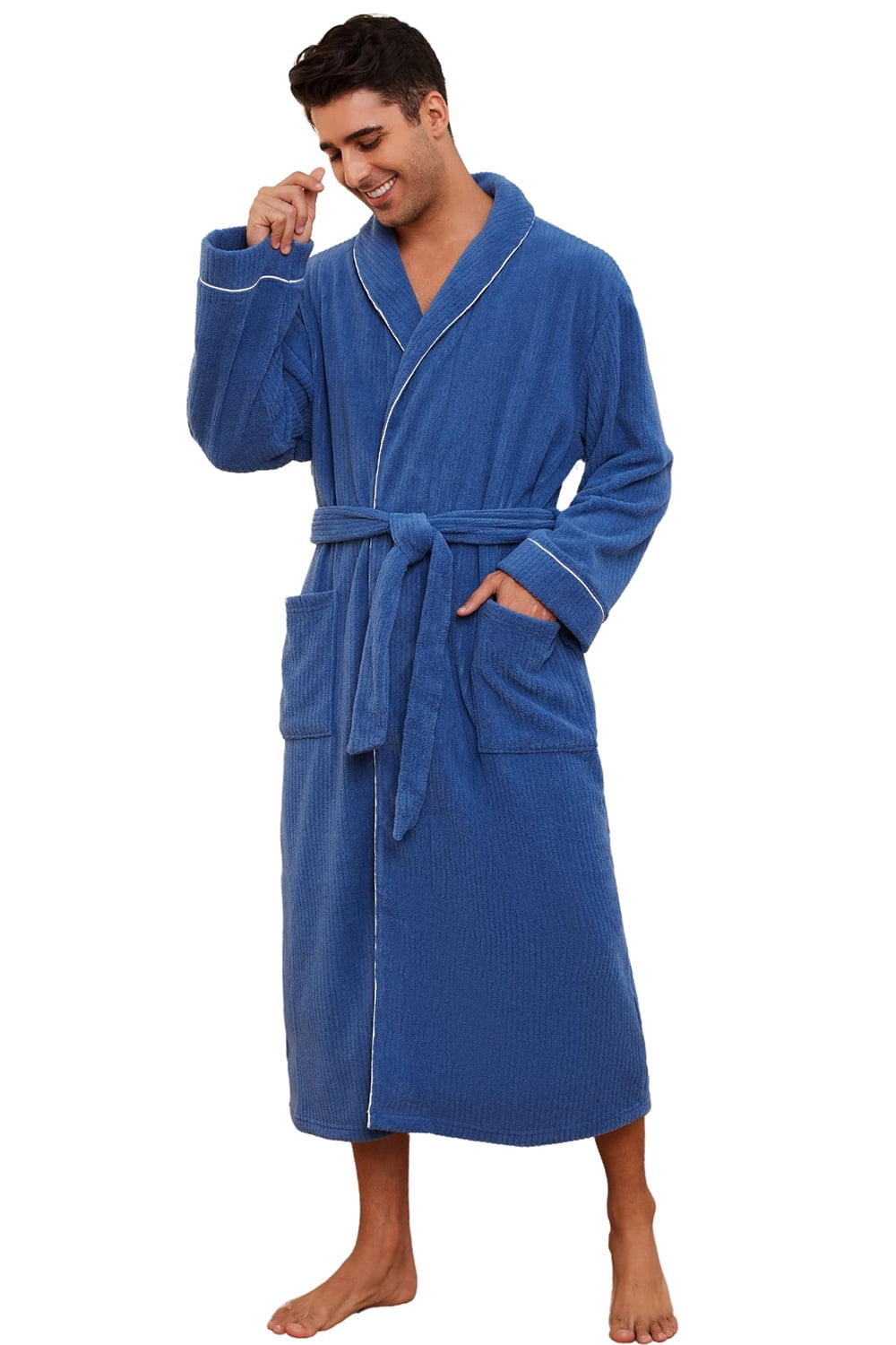 Customer reviews for U2SKIIN Mens Shawl Collar Fleece Bathrobe, Soft ...