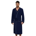 U2SKIIN Mens Long Terry Bathrobe, 100% Cotton Spa Bathrobes with ...