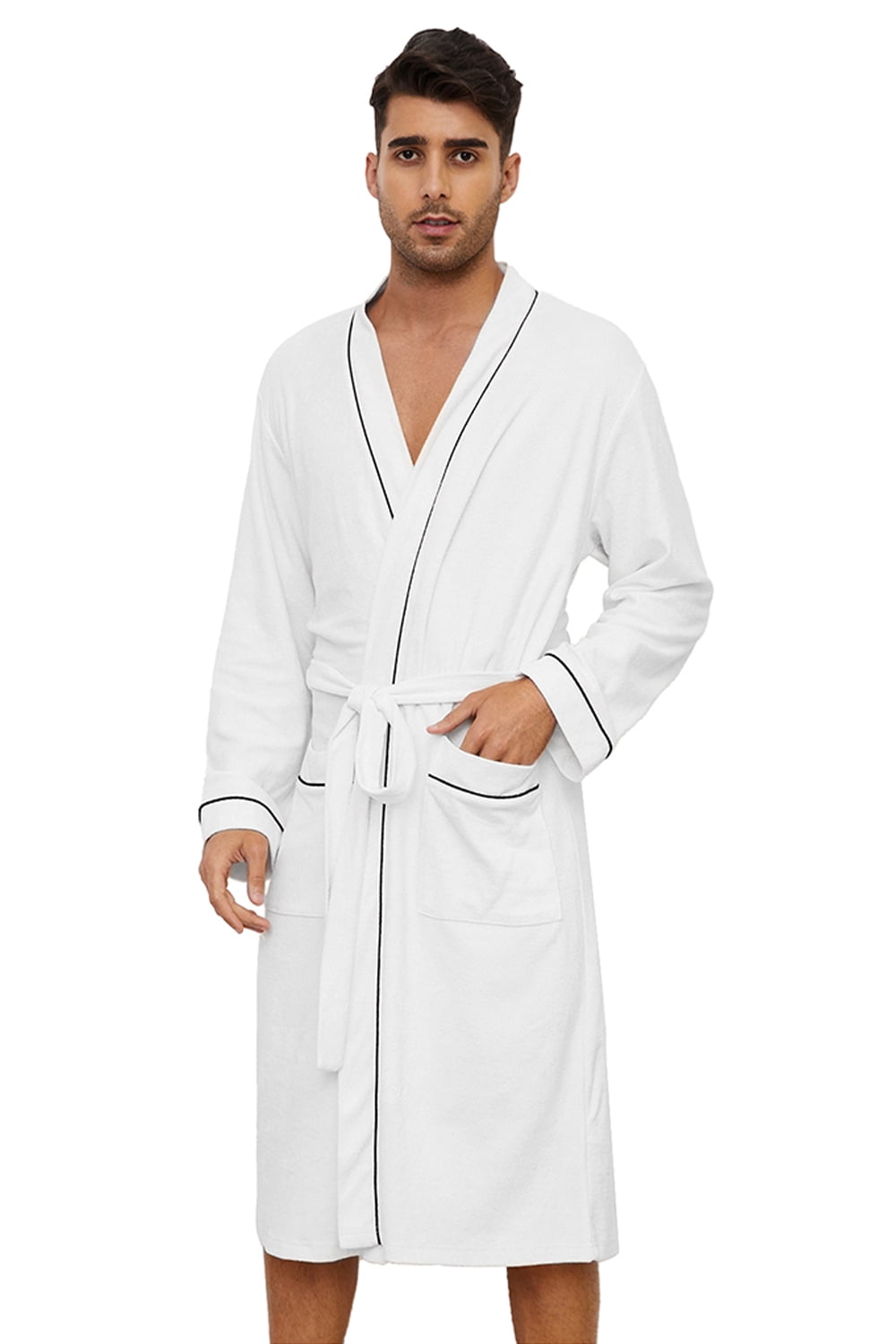 U2skiin Mens Terry Cloth Robe 100 Cotton Soft Spa Bathrobes For Men