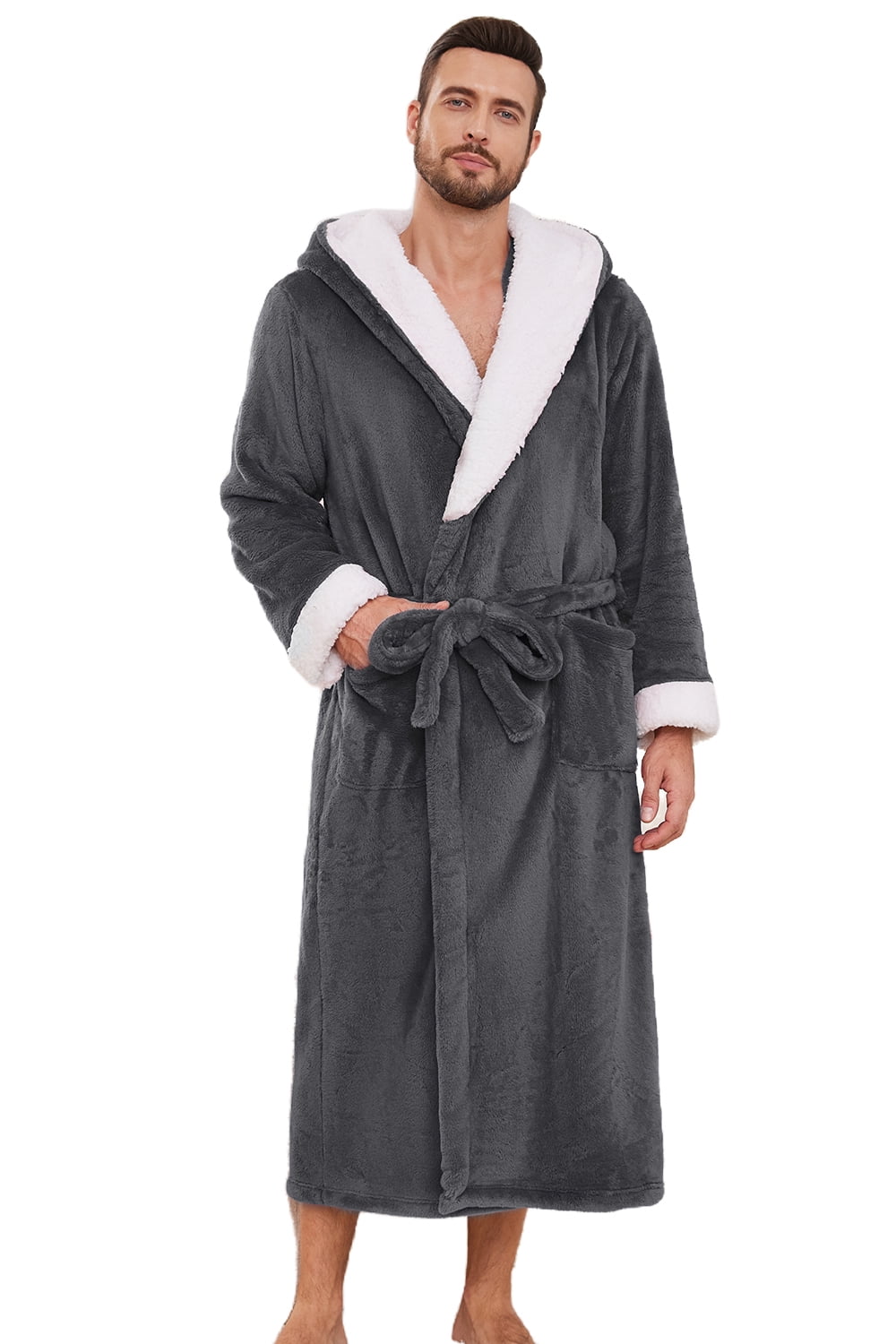 U2SKIIN Mens Ultra Soft Plush Bathrobe with Hood, Warm Fleece Robe with ... U2SKIIN Mens Ultra Soft Plush Bathrobe with Hood, Warm Fleece Robe with ...