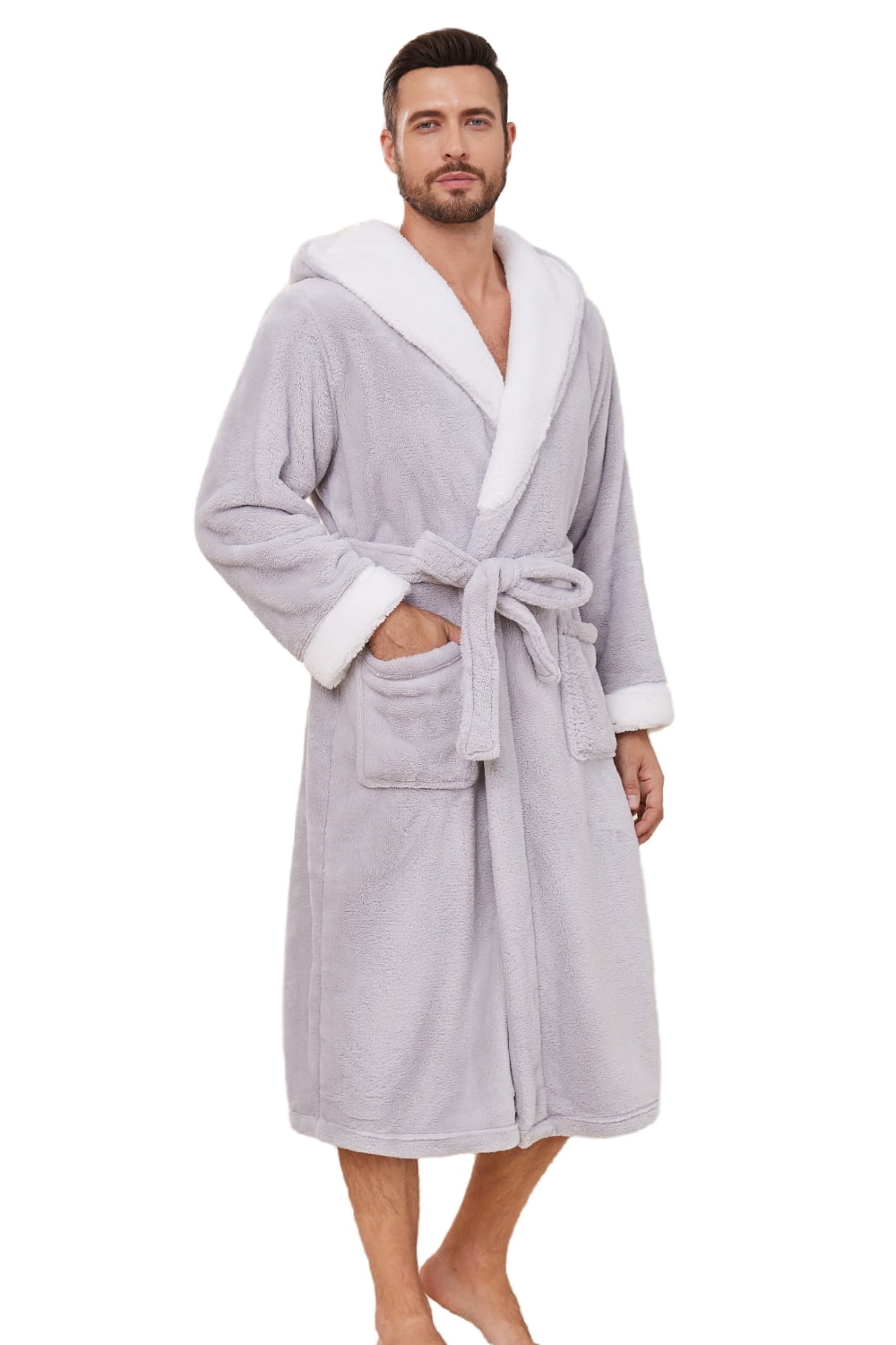 U2SKIIN Mens Ultra Soft Plush Bathrobe with Hood, Warm Fleece Robe with ... U2SKIIN Mens Ultra Soft Plush Bathrobe with Hood, Warm Fleece Robe with ...