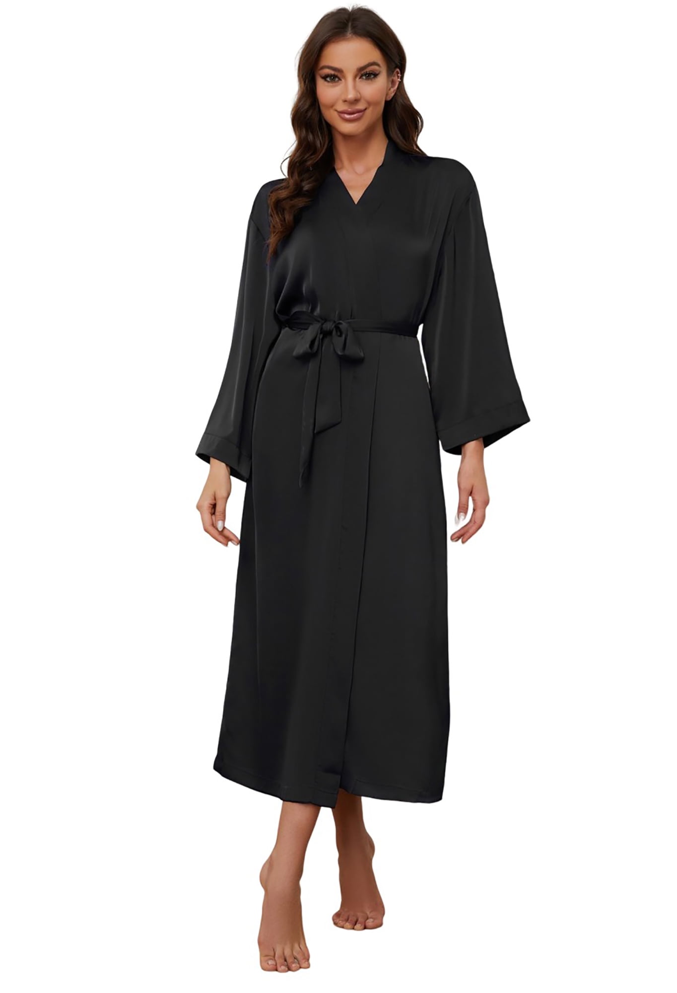 U2SKIIN Satin Robes for Women, Full-length Soft Silk Lightweight ...