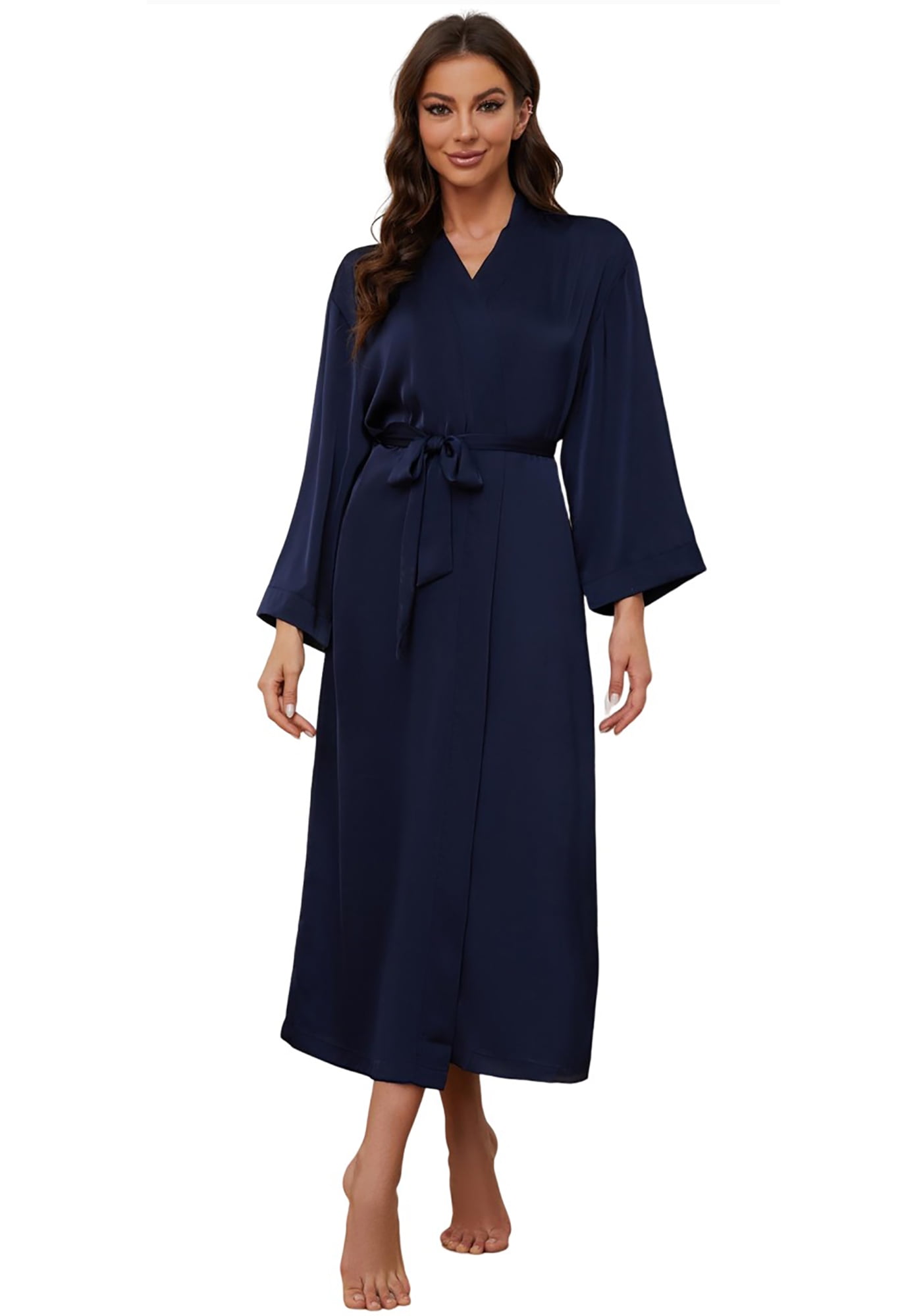 U2SKIIN Satin Robes for Women, Full-length Soft Silk Lightweight ...