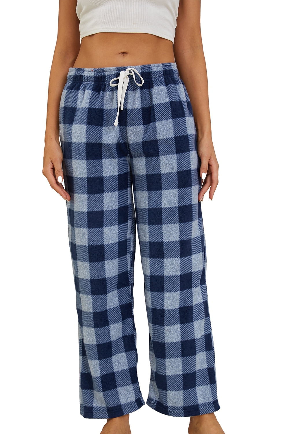 U2SKIIN Women Fleece Pajama Pants, Comfy Plaid PJ Bottoms For Women ...