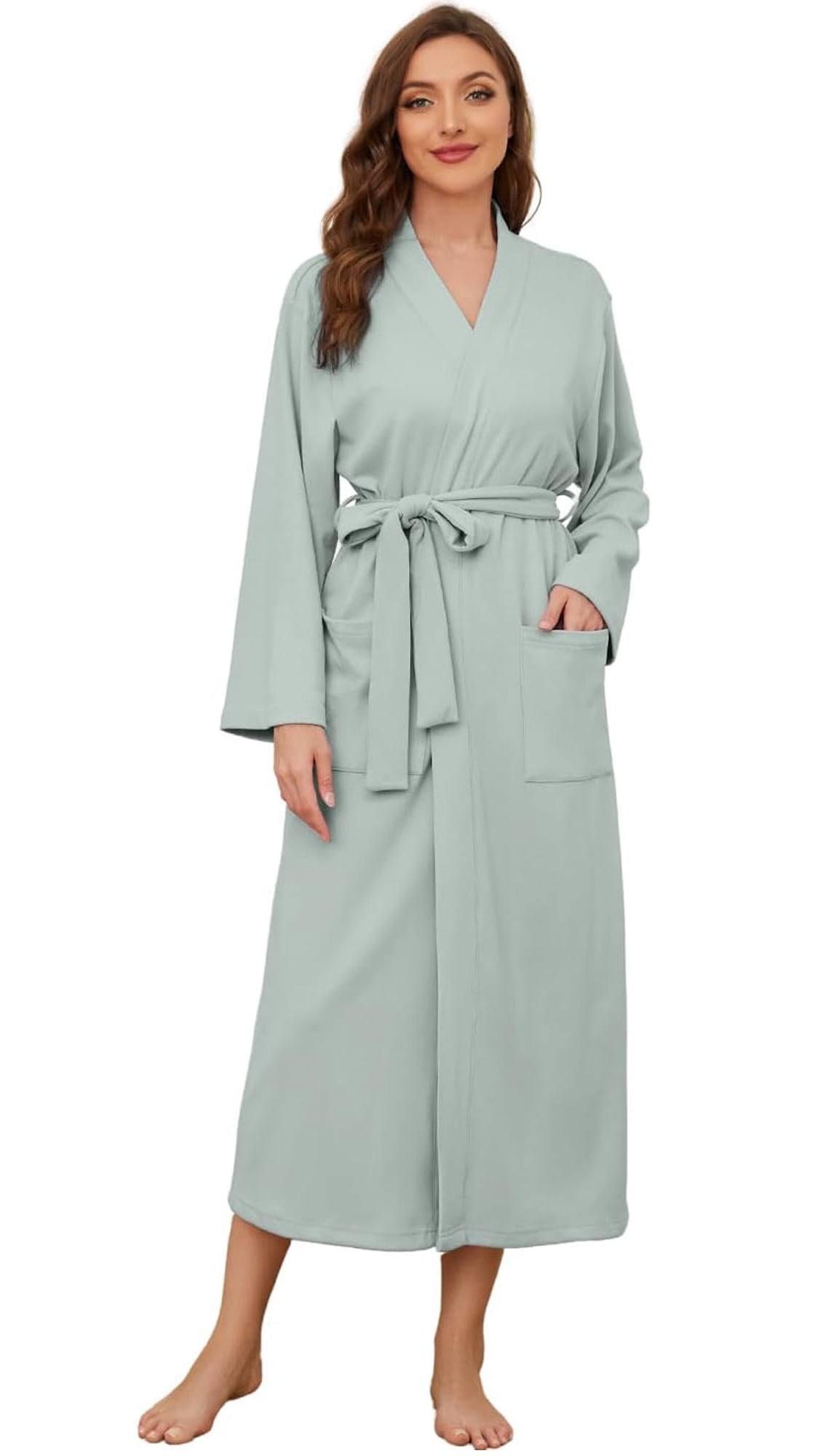 U2SKIIN Women Long Robes, Lightweight Knit Spa Bathrobe Soft Loungewear ...