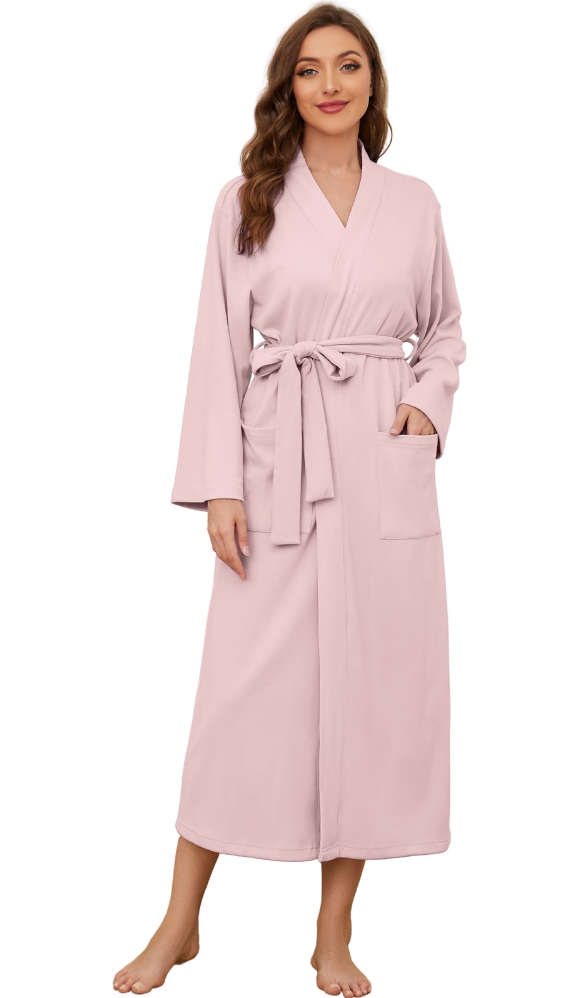 U2SKIIN Women Long Robes, Lightweight Knit Spa Bathrobe Soft Loungewear ...
