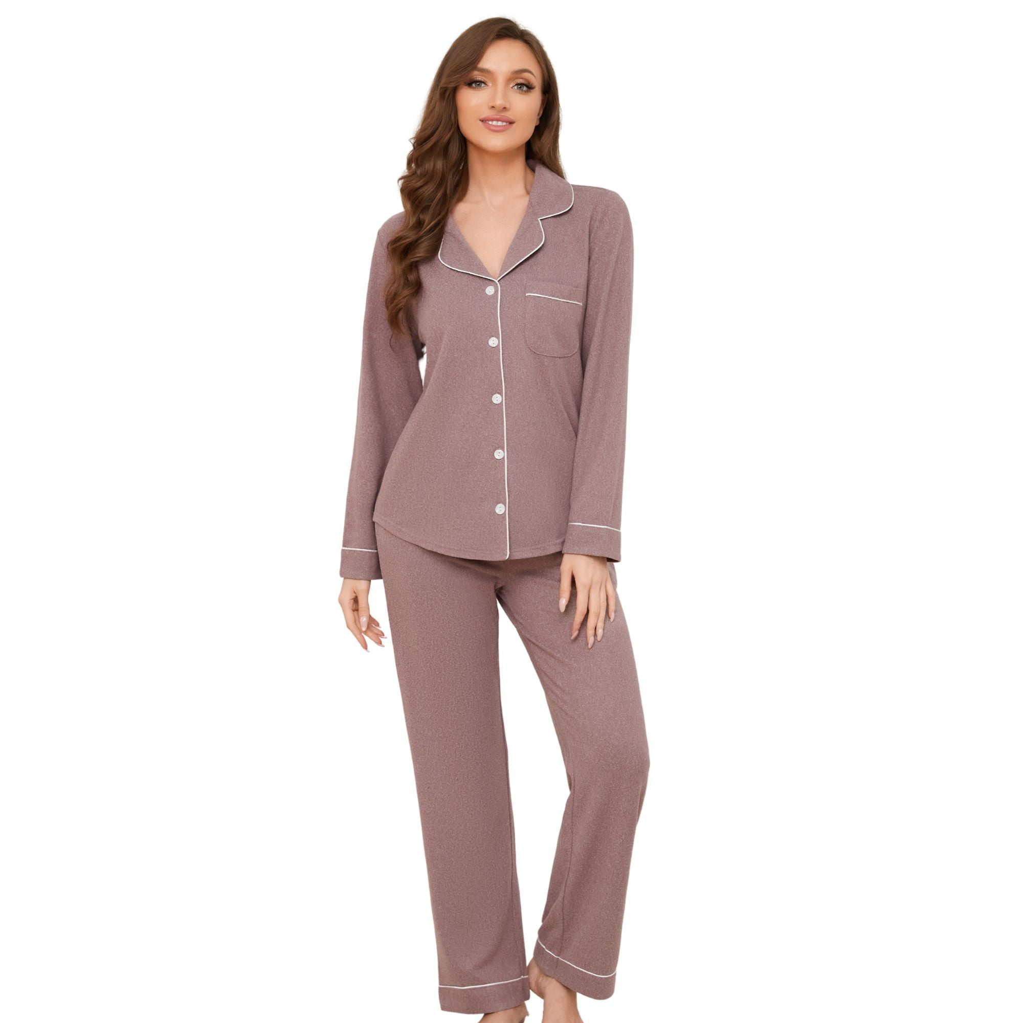 U2SKIIN Womens Pajama Sets, Ultra Soft Button Down Loungewear Long ...