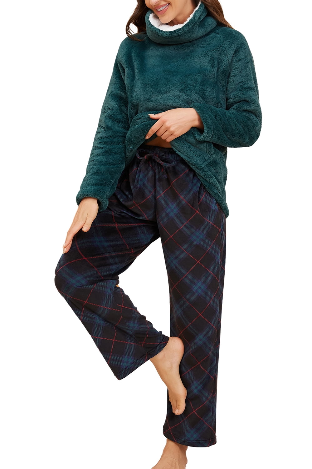 Customer reviews for U2SKIIN Womens Ultra Soft Plush Plaid Pajamas Set ...