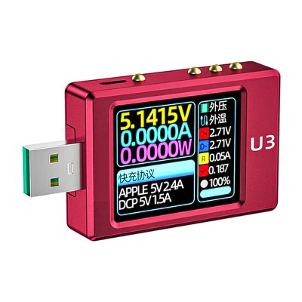 U3 USB Tester Current Voltage Meter QC5 PD3.0 2.0 Fast Charging ...