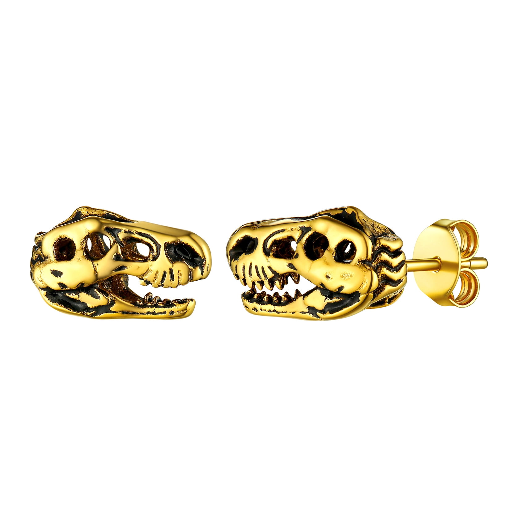 U7 Mens Cool Earrings Hypoallergenic Stainless Steel Vivid Dinosaur ...