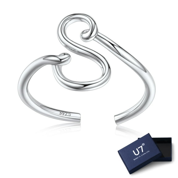 PONPRNGY Gold Silver Initial Rings for Women Dainty Gold Plated ...