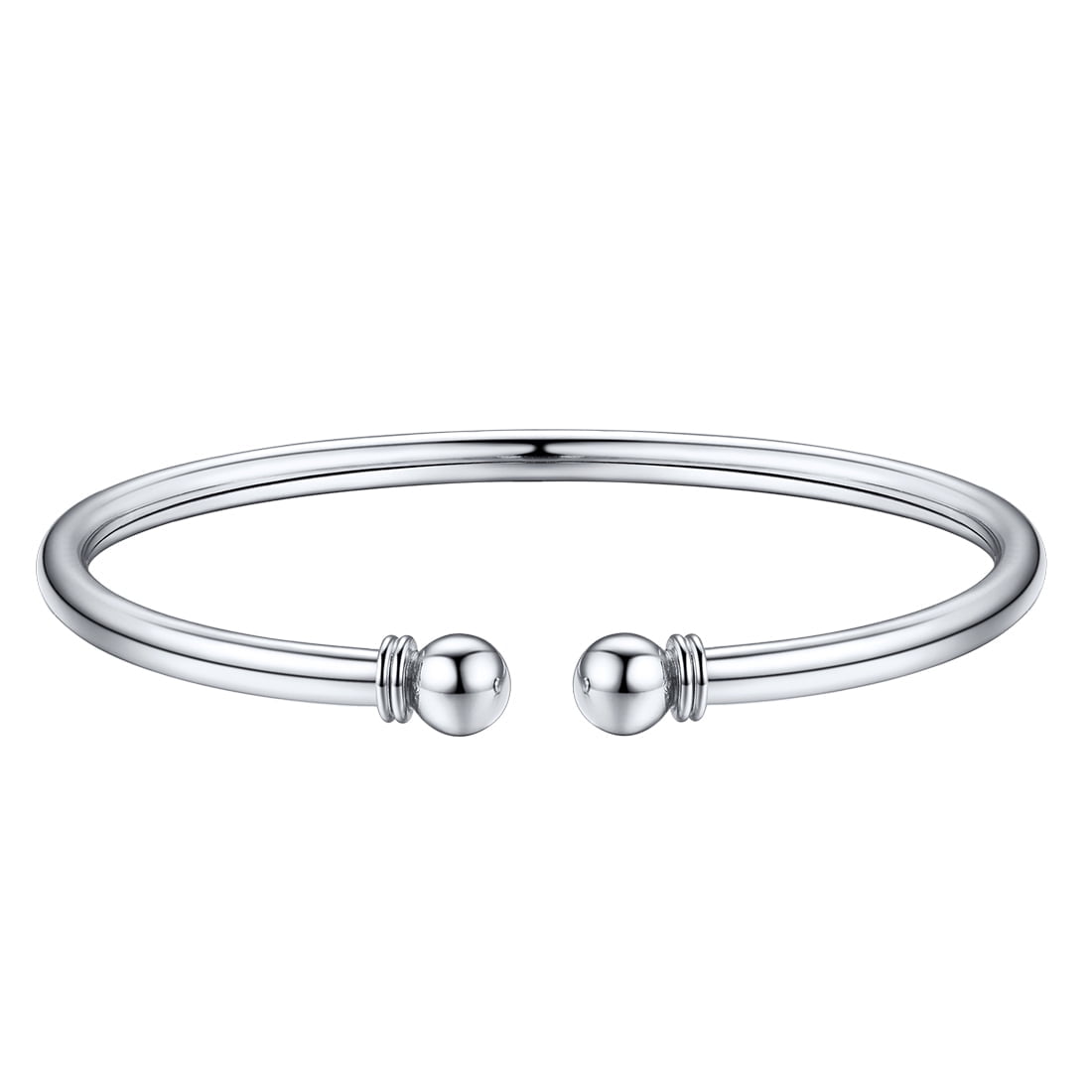 U7 Teenagers' Trendy Charm Jewelry - 925 Sterling Silver Open Bangle ...