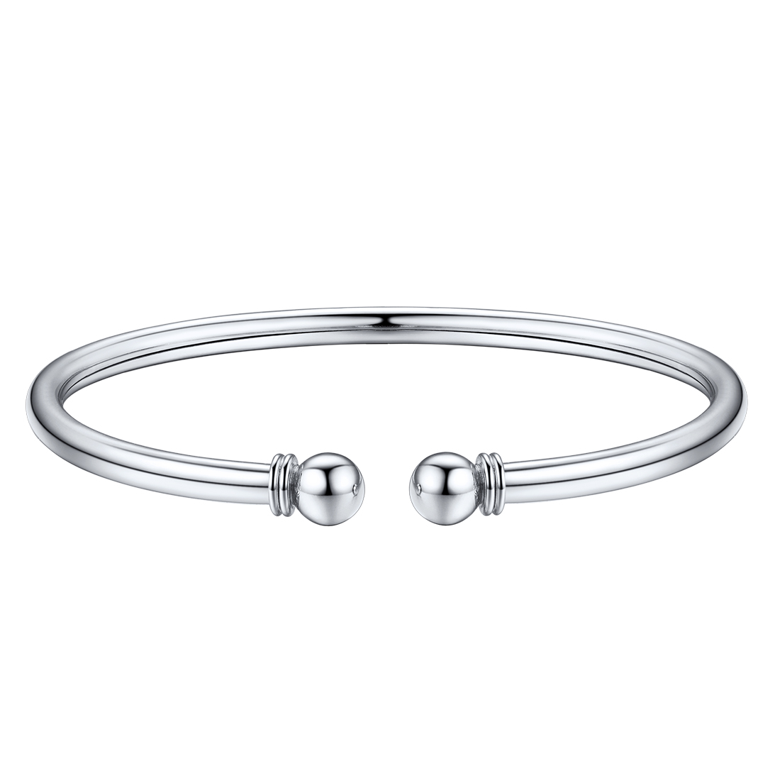Willstar Adjustable Bangle Plating 925 Silver Bracelet Ladies Jewellery ...