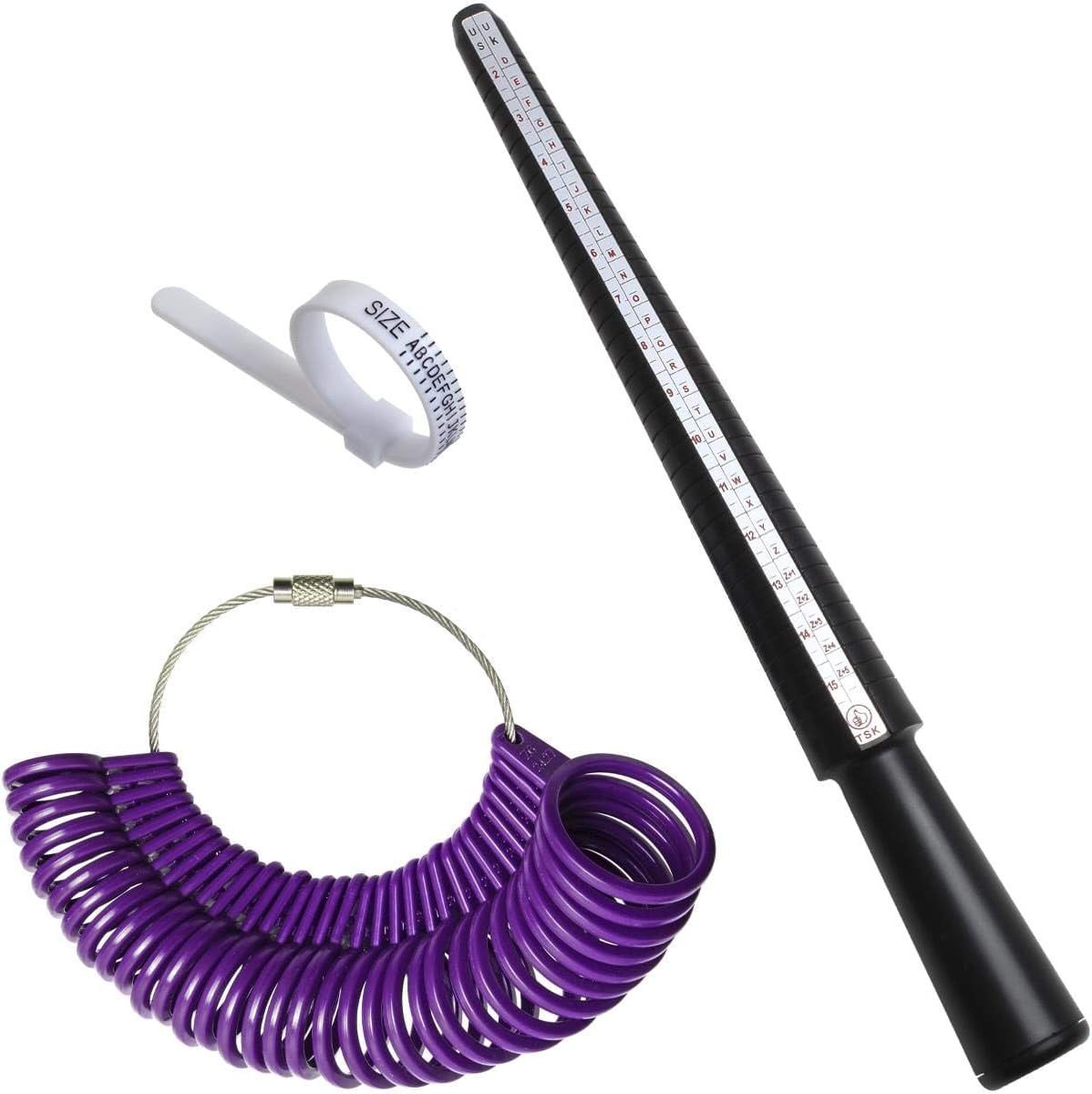 U7186 Ring Measurement Tool Set - Finger Sizing Gauges, Multi-Size Ring ...