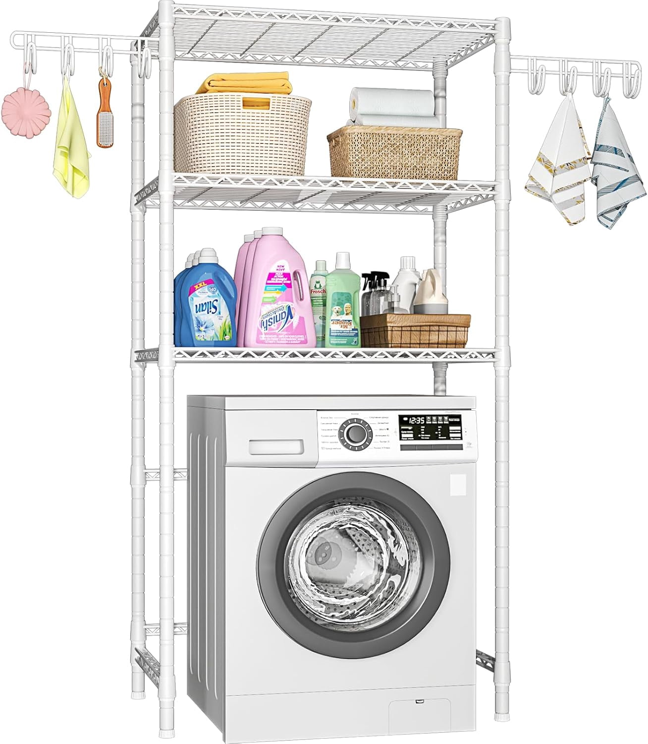 U8 Laundry Room Storage Organizer, Over The Washer and Dryer Storage ...