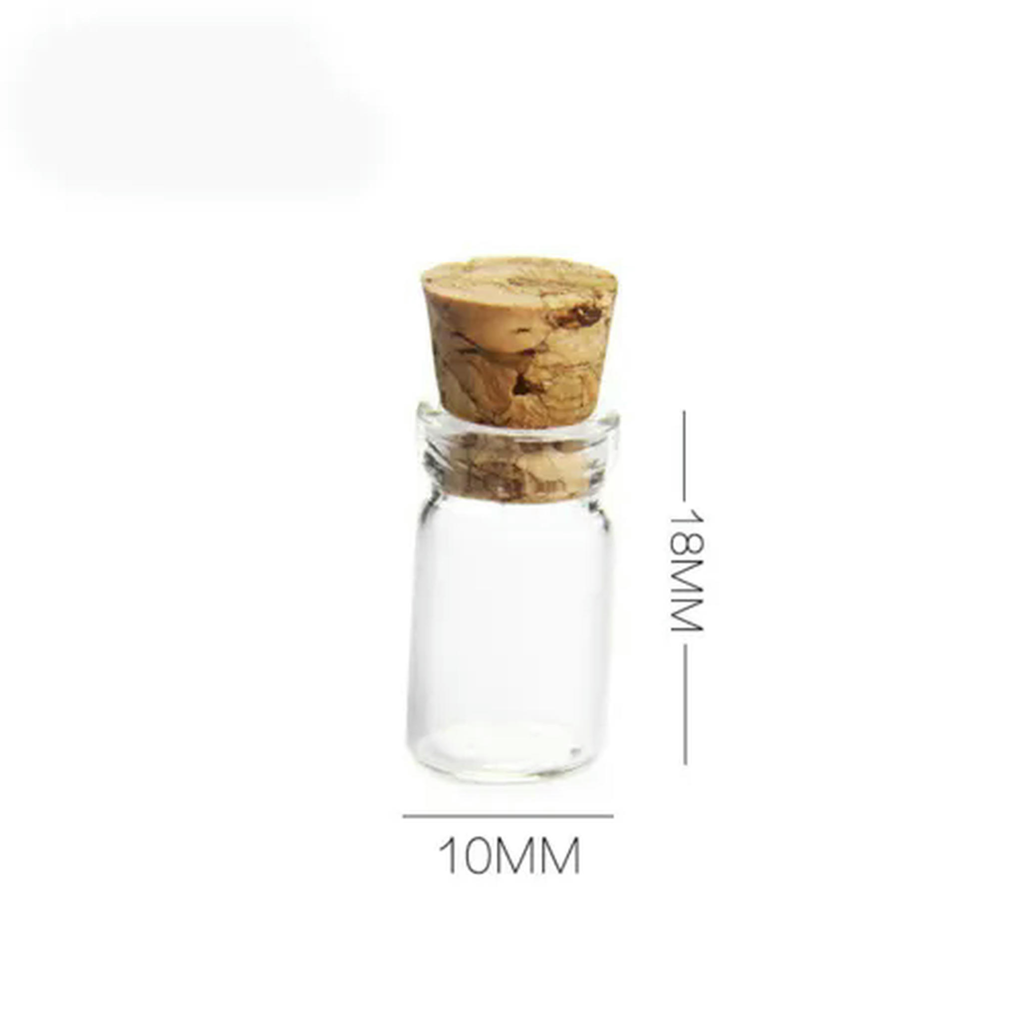 U8MO 0.5~15ML Mini Small Cork Stopper Glass Vial Jars Containers Bottle ...