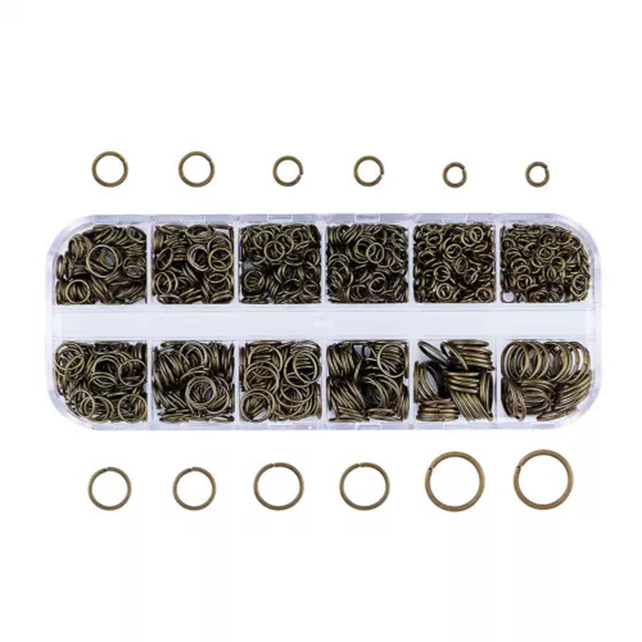 U8MO 1 Box Iron Close Unsoldered Jump Rings 4~10mm Loops Findings Box ...