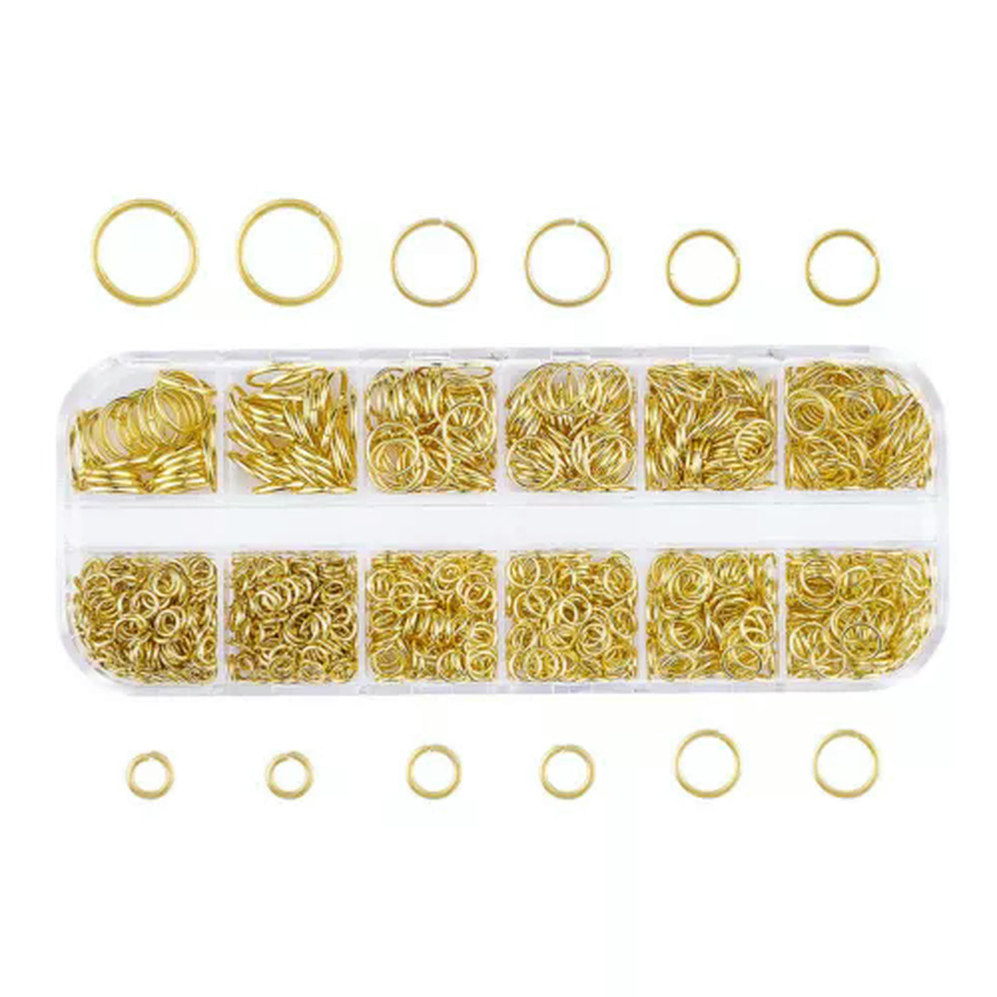 U8MO 1 Box Iron Close Unsoldered Jump Rings 4~10mm Loops Findings Box ...